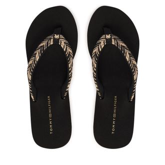 Tommy Hilfiger Zehentrenner Tommy Hilfiger Rope Strap FW0FW09197 Schwarz