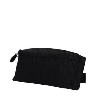 Valentino Garavani Mens Black Fabric Backpack