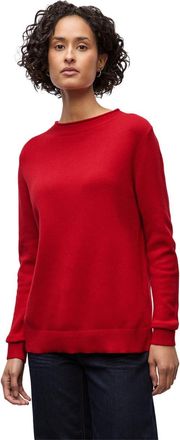 Street One Damen 3015492 Pullover Mit Rollkante, Racing Red, 36 EU