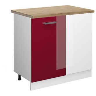 Vicco Meuble dangle R-Line, Rouge bordeaux Haute brillance, 86 cm, pt Ch&ecirc;ne Vicco