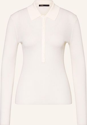 Maje Strick-Poloshirt weiss