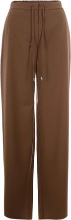 Max Mara Femme, Pantalons, Brun, Taille: 38 FR Wide Pantalons
