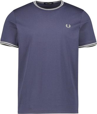 Fred Perry Herren T-Shirt blau Baumwolle