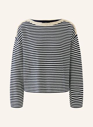 Oui Pullover Mit Pailletten blau