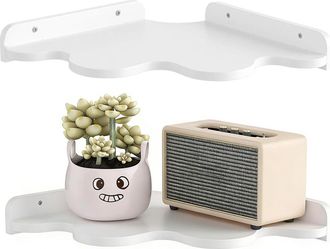 Generic Schwebendes Eckregal | 2-Teiliges Schwebendes Cloud Aufbewahrungsregal - Ausstellungsregal F&uuml;r Die Wandmontage | F&uuml;r Schlafzimmer, Wohnzimmer, K&uuml;che, 