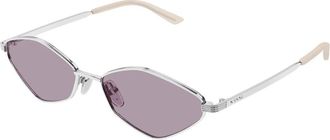 Gucci Logo Sonnenbrille - - Accessories - unisex - Grau - 56 MM