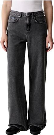 Karl Lagerfeld Jean Large Logo Patch - Femme - Jeans - Gris - Taille: W26 L30