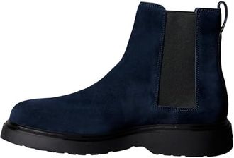 Calvin Klein Bottines Chelsea Homme Combat en Daim, Bleu (Universe Blue), 44