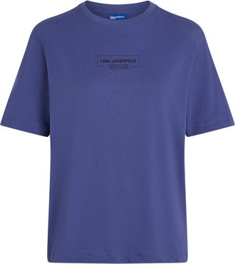 Karl Lagerfeld Regular Outline Logo Tee, Skipper Blue, S