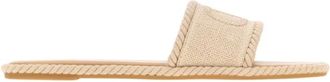 Valentino Garavani Femme, Chaussures, Beige, Taille: 39 EU VLogo Torchon Slide Sandal