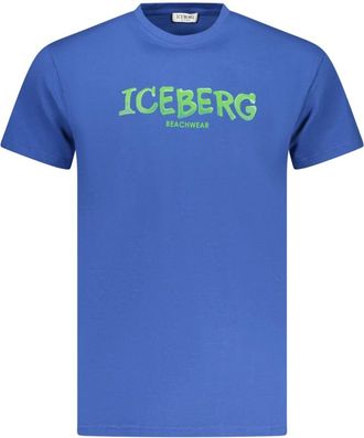 Iceberg Homme, Tops, Bleu, Taille: 2XL T-shirt &agrave; manches courtes