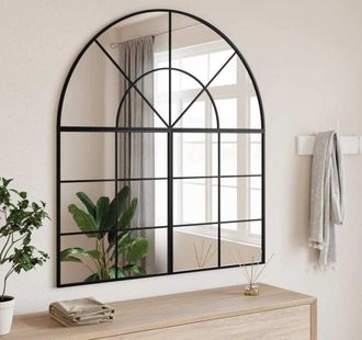 vidaXL Vidaxl - Miroir mural noir 100x50 cm arche fer
