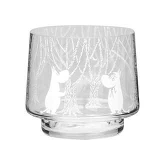 Muurla Moomin Im Wald Teelicht-Kerzenst&auml;nder, handgefertigtes skandinavisches Glasdesign, f&uuml;r Wohndekor & Tischdekoration (8 cm)