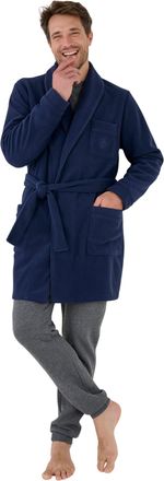 Damart Herren Thermolactyl Fleecestoff Morgenmantel, Marineblau, XL