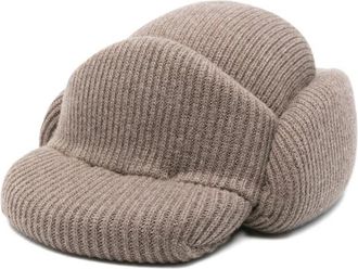 Duran Lantink Ear-flap Ribbed-knit Hat