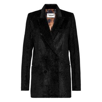 Philipp Plein Femme, Vestes, Noir, Taille: 42 FR Velvet Blazer