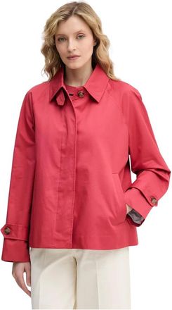 Benetton Manteau &agrave; manches raglan et fermeture boutonn&eacute;e - Femme - Vestes - Rouge - Taille: 36 FR