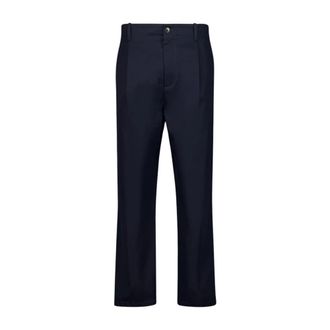 Valentino Garavani Marine Falten-Detail Baumwoll-Chinos - - Trousers - Herren - Blau - M