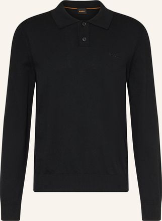 HUGO BOSS Strick-Poloshirt Asac schwarz