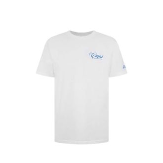 MC2 Saint Barth Homme, Tops, Blanc, Taille: M Portland Cotton T-Shirt with Front Print