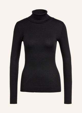 Rosemunde Rollkragenshirt Babette Aus Seide schwarz