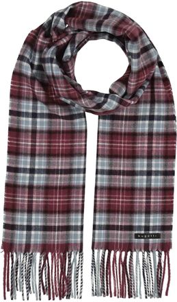 Bugatti Cashminkschal | Karomuster | 30 x 180 cm | Standard Karo | Aus Kunstfaser Burgundy