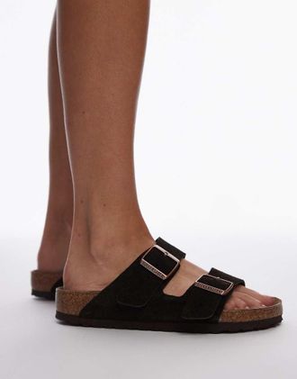Birkenstock Arizona - Sandales unisexes en daim - Moka-Marron