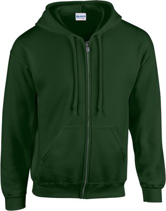 Gildan Heavy Blend&acirc; Full Zip Hooded Sweatshirt Sweatshirt Forest Green, m Unisex Erwachsene, Forest Green, M