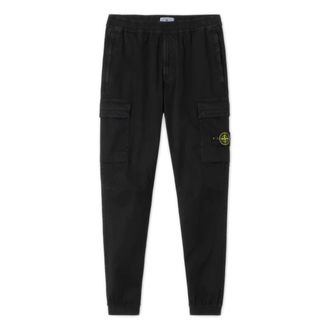 Stone Island Regular Fit Tapered Cargo Pants - - Trousers - Herren - Schwarzk - W33