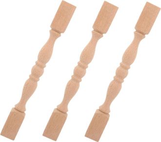 Garneck 3 Stück Unfertige Holz Finials Dekorative Hartholz Finials für Bettpfosten Gardinenstangen und DIY Bastelprojekte Khaki Vielseitige Solide und Kulture