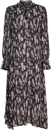 Ganni Femme, Robes, Multicolore, Taille: 36 FR Robe Midi &agrave; Imprim&eacute; Floral