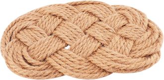 BESPORTBLE Handgefertigte Hitzebest&auml;ndige Baumwolle Tischsets Elliptisch Geflochtene Untersetzer Braun rutschfest f&uuml;r Zuhause und Caf&eacute;