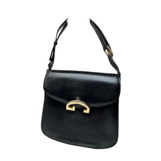 Gucci Sac bandouli&egrave;re Pre-owned en cuir &agrave; fermoir G - Femme - Pre-owned - Noir - Taille: ONE Size