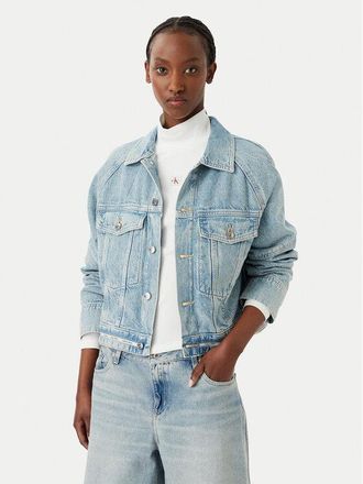 Calvin Klein Jeans Jeansjacke LV047G726G Hellblau Boxy Fit
