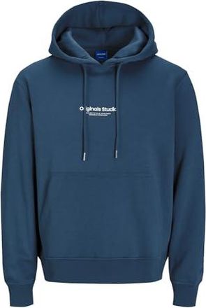 Jack & Jones Sweat à capuche imprimé pour homme, Insignia Blue, XXL