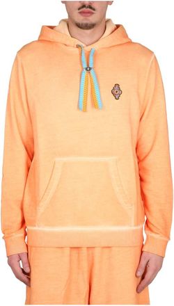 Marcelo Burlon Homme, Sweatshirts et sweats &agrave; capuche, Orange, Taille: XL Sunset Cross Regular Sweat &agrave; capuche