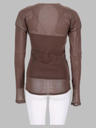 Christophe Lemaire Mesh Jersey Blouse - Brown