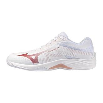 Mizuno Lightning Select Chaussures de Volley-Ball pour Femme Blanc/Rose/Pierres de Lave Taille 36