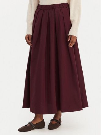 Max Mara Trapezf&ouml;rmiger Rock Curvato 2615101051 Dunkelrot Regular Fit