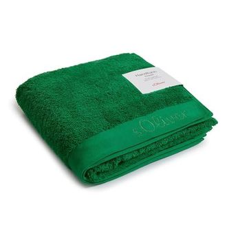 s.Oliver Serviette 50 x 100 cm - 100 % coton, 600 g/m², douce et absorbante, serviette verte