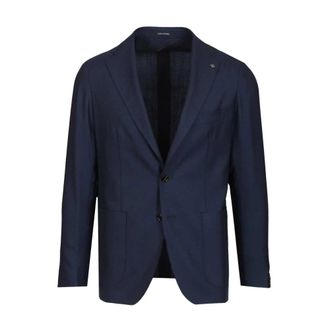 Tagliatore Leichter Kaschmir-Blazer - - Jackets - Herren - Blau - XL