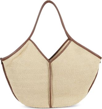 Hereu Femme, Sacs, Beige, Taille: ONE Size Calella Soft Raffia Tote