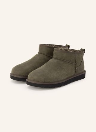 UGG Boots Classic Ultra Mini Embossed gruen