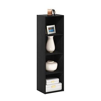 Furinno Pasir Bibliothèque ouverte à 4 niveaux, Bois Noir, 4-Tier Cube