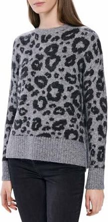 Springfield 2.t/Gym. Sweater AP.Leopardo Pull, Gris Moyen, XL Femme