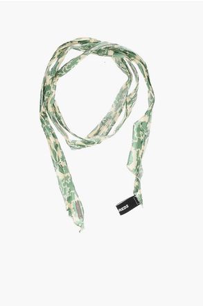 Dsquared2 Silk Slim Foulard with Hibiscus Print size Unica