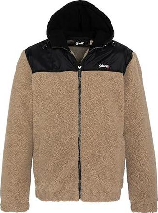 Schott NYC SWWARD2 Sweat Polaire Zipp&eacute; &agrave; Capuche, Beige, M Homme
