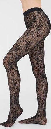 Calzedonia Strumpfhose Aus Blumenspitze Schwarz