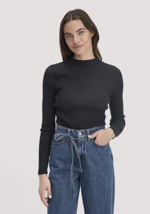 Hessnatur Strickpullover Fitted aus TENCEL Lyocell mit Bio-Baumwolle (1-tlg)