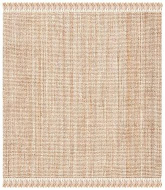 Safavieh Naturfaser Teppich für Wohnzimmer, Esszimmer, Schlafzimmer - Natural Fiber Collection, Kurzer Flor, Natürlich, 122 x 122 cm